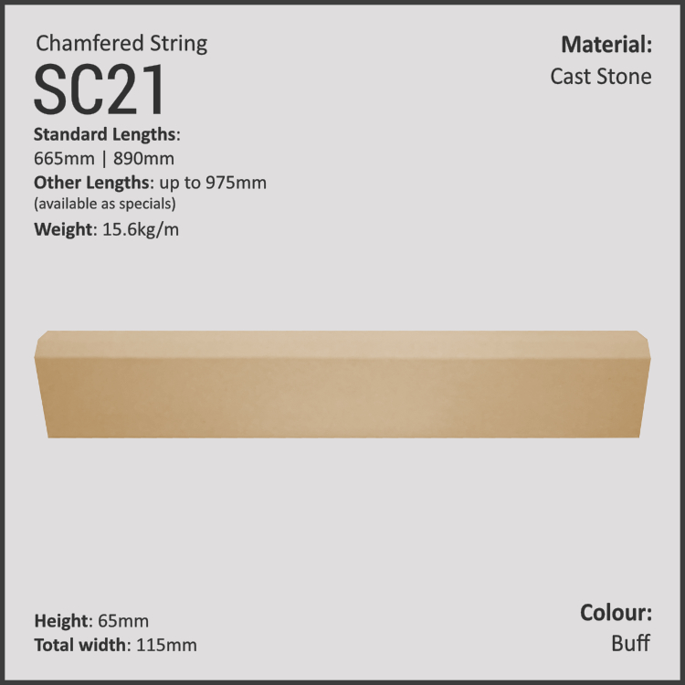 Chamfered Wall Band Course SC21 – Cast Stone Supplier
