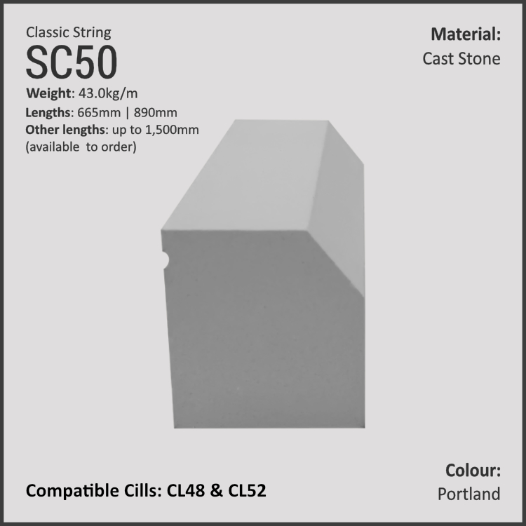Classic Wall Band Course SC50 – Cast Stone Supplier