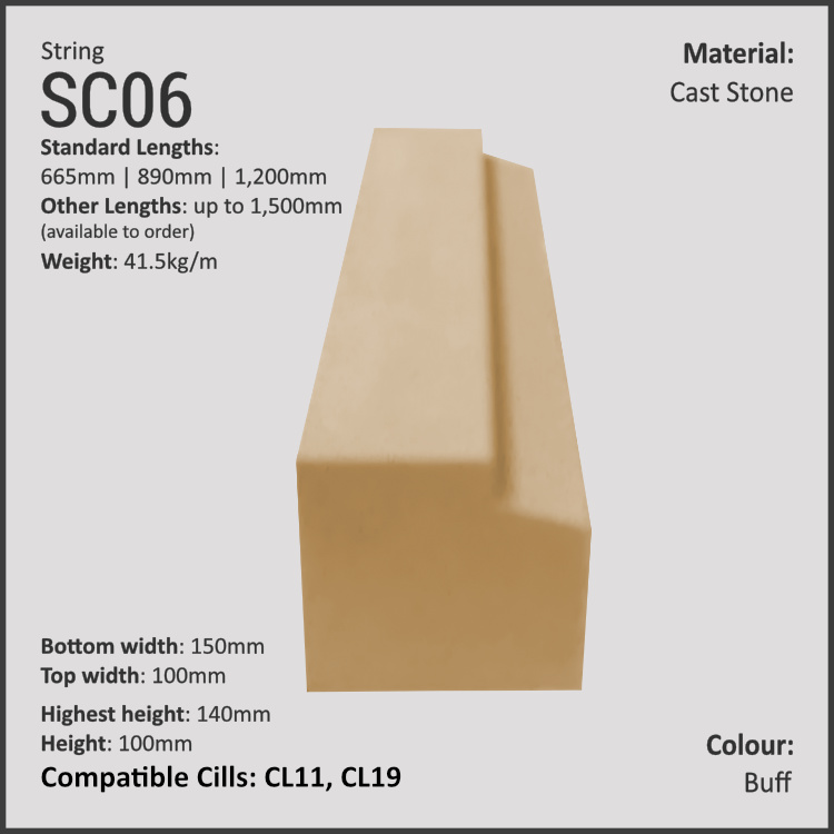 Traditional Wall Band Course SC06 – Cast Stone Supplier