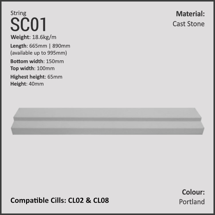 Traditional Wall Band Course SC01 – Cast Stone Supplier